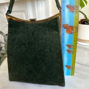 Vintage | Bags | Vintage Ingber Art Deco Green Velvet Handbag Retro ...